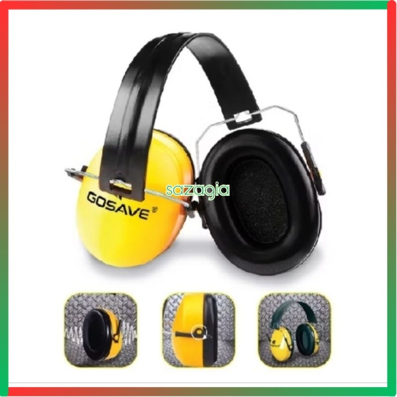 Jual (SG) Ear Muff Pro Earmuff 28db Kuning Pelindung Telinga Gosave ...