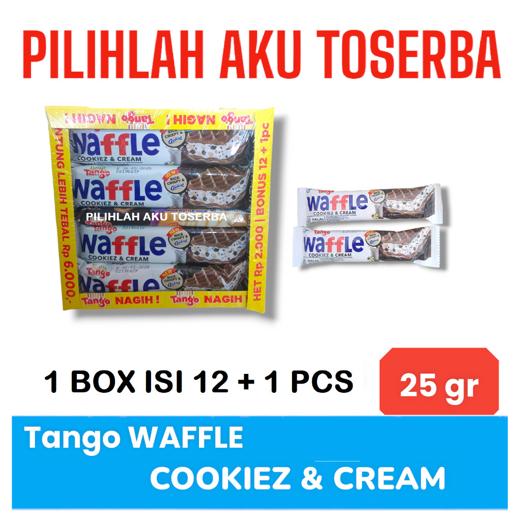 Jual Tango WAFFLE Cookiez & Cream - ( HARGA PER BOX ) | Shopee Indonesia