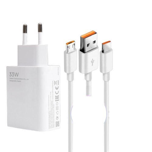 Jual TRAVEL CHARGER XM REDMI 9 9A REDMI 12 12C 33W TYPE C / MICRO USB ...