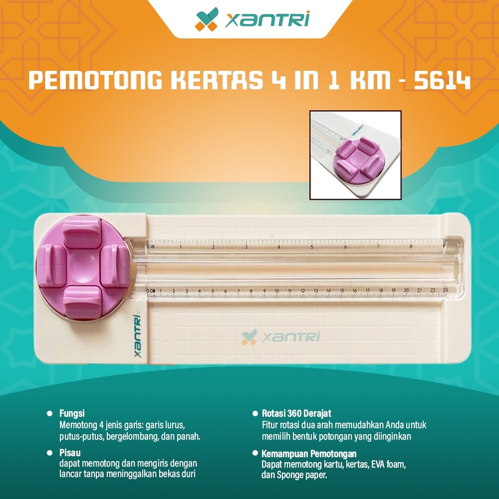 Jual 4 in 1 Paper Trimmer Pemotong Kertas A4 KM - 5614 | Shopee Indonesia