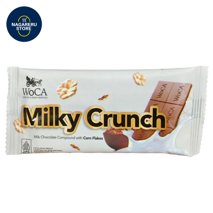 Jual Woca milky crunch milk chocolate compound with corn flakes 25gr ...