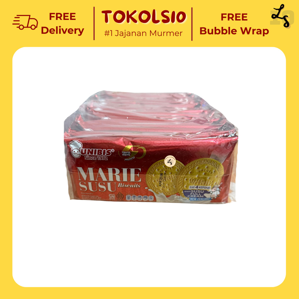 Jual Unibis Marie Susu Biscuits 1 Pak isi 10 pcs x 24gr | Shopee Indonesia