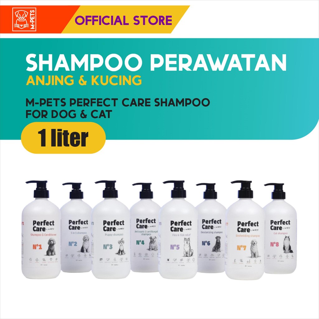 Jual M-Pets Perfect Care Shampoo for Dog & Cat 1L / Shampo Anjing Kucing | Shopee Indonesia