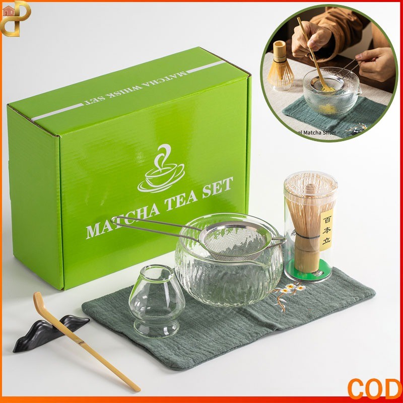 Jual 7in1 Matcha Set Jepang Lengkap / Matcha Glass Bowl Set 7 Pcs Alat ...