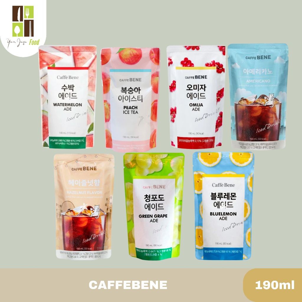 Jual Caffe Bene Ice Drink Pouch / Watermelon Ade / Peach Ice Tea Ade ...