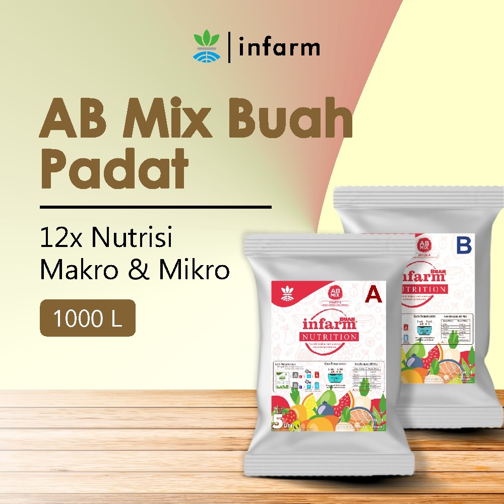 Jual INFARM - Nutrisi Tanaman Ab Mix Buah 1000 Liter, Pupuk Hidroponik ...