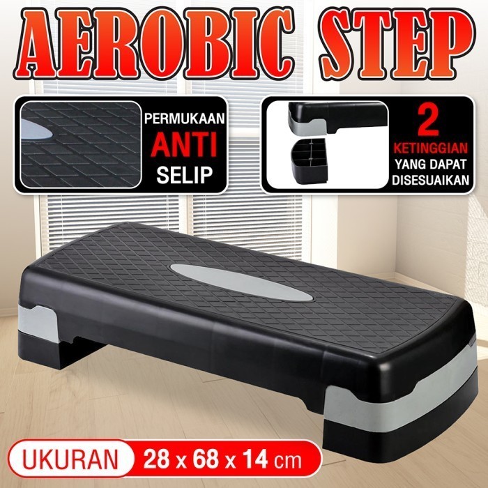 Jual Aerobic Step Papan Senam Aerobic Zumba 3 Tingkatan Adjustable Alat ...