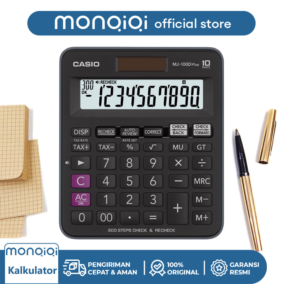 Jual Kalkulator Scientific Casio MJ-120D/DJ-120D PLUS Office Desktop 300 Steps Check Correct ...