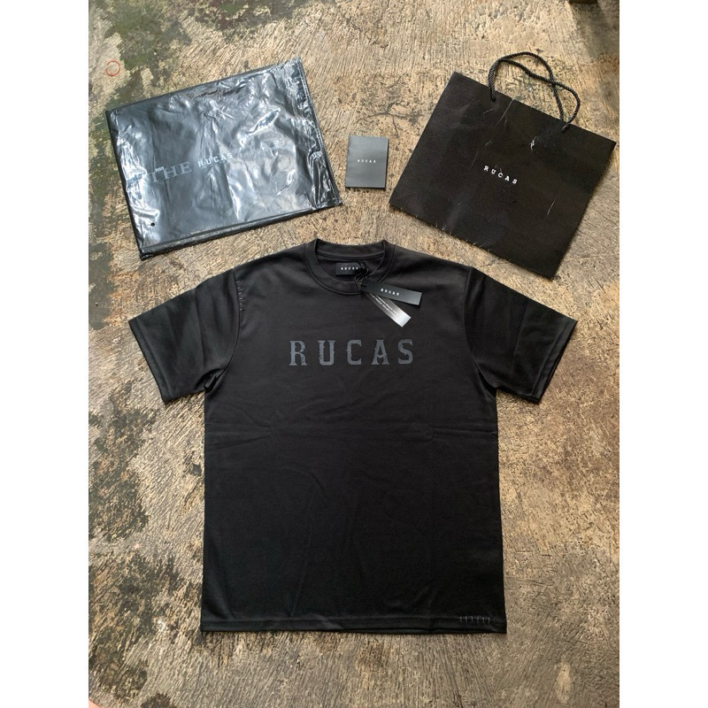Jual RUCAS “Initial Black on Black” Tee Original Invoice | Shopee Indonesia