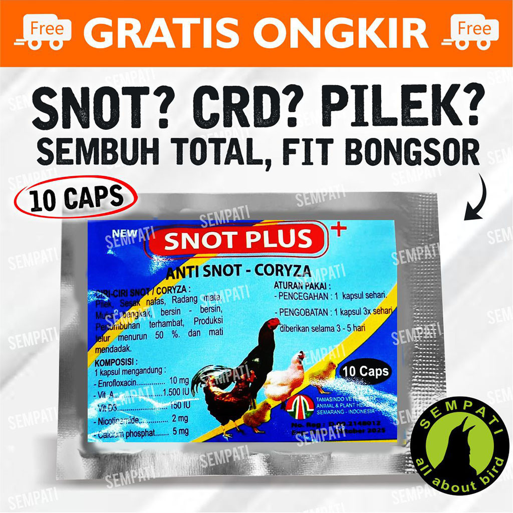 Jual SEMPATI SNOT PLUS 10 caps Obat Anti Snot dan Coryza Ayam Batuk ...