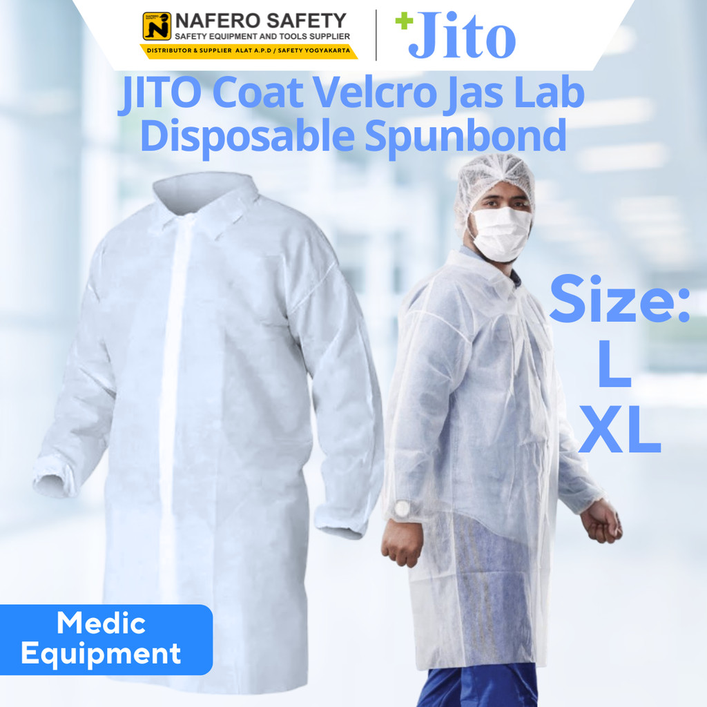 Jual HAZMAT Jas Laboratorium JITO Coat Velcro & Kancing | Disposable ...