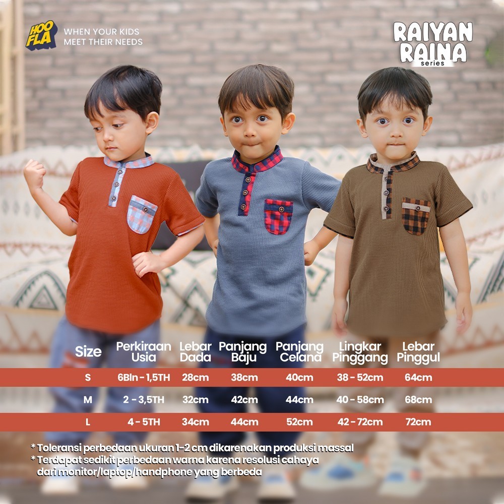 Jual Raiyan Set Series Baju Anak Series Couple Model Lucu Terbaru by ...