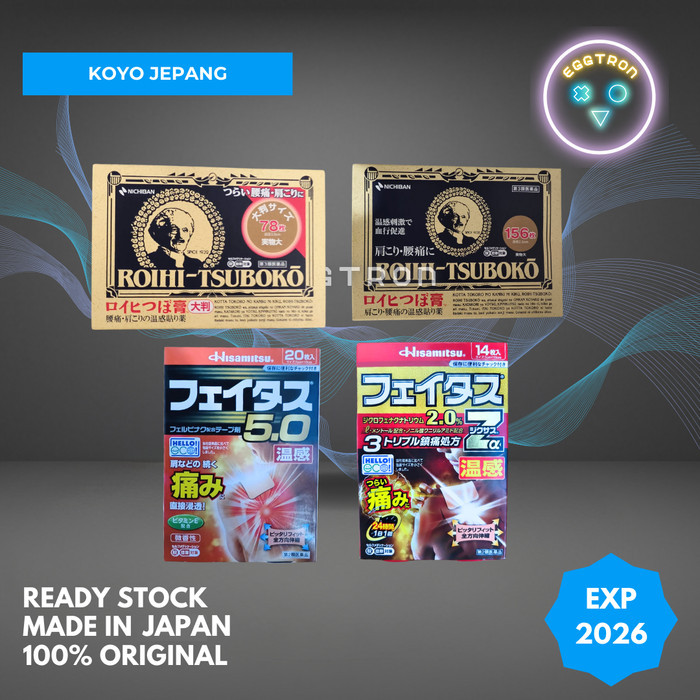 Jual Koyo hangat Jepang salonpas Hisamitsu Feitas Roihi Tsuboko patch ...