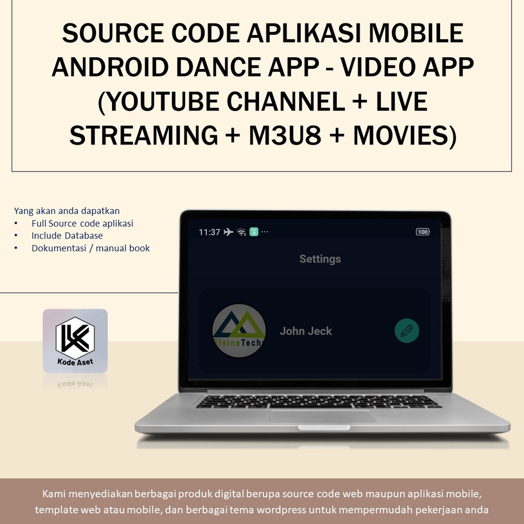 Jual SOURCE CODE APLIKASI MOBILE ANDROID DANCE APP - VIDEO APP (YOUTUBE CHANNEL + LIVE STREAMING ...