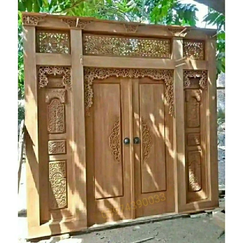 Jual Pintu Gebyok Minimalis, Pintu Gebyok jati Ukiran Jepara Ukuran 2,5 ...