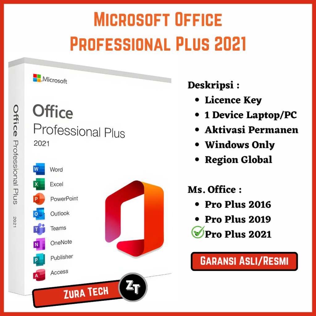 Jual Microsoft Office 2021 Pro Plus Original Permanen Digital Licence ...