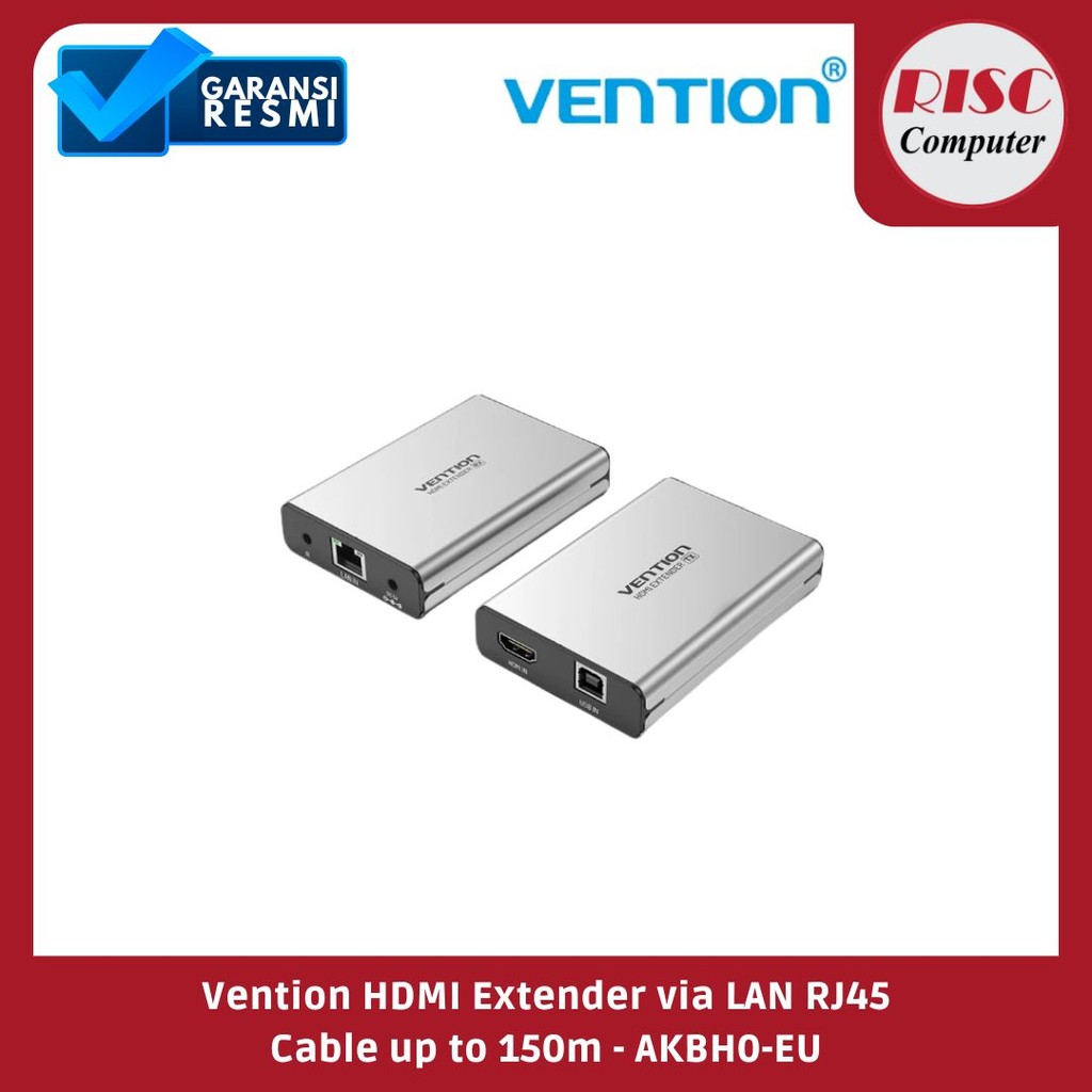 Jual Vention HDMI Extender RJ45 via LAN Transmitter Receiver Extend ...