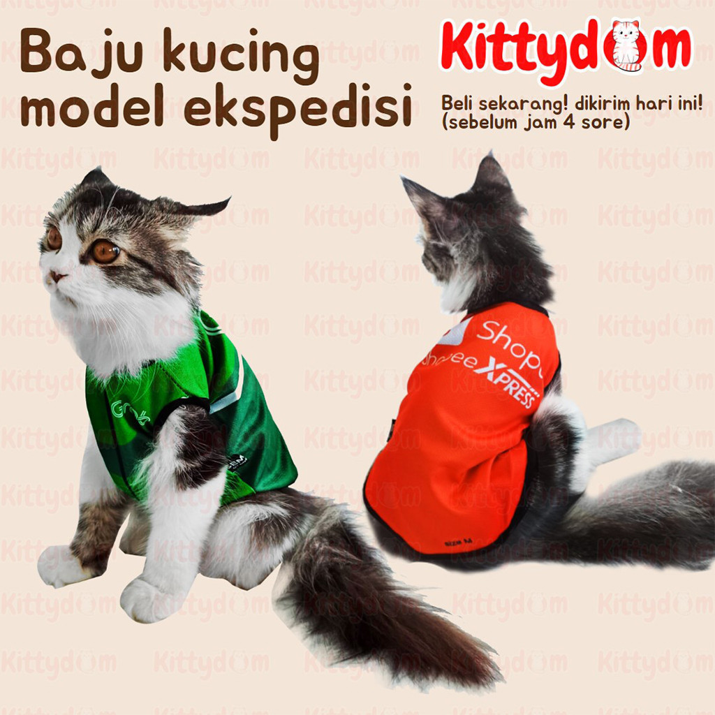 Jual KITTYDOM Baju Hewan Model Ekspedisi Grab Gojek Tanpa Lengan Baju ...