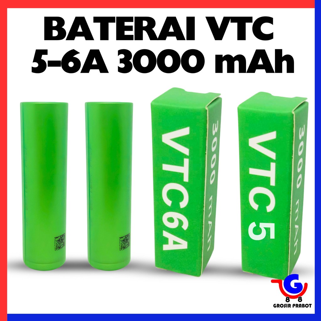 Jual Baterai VTC 5 VTC 6 Sony Authentic 18650 2600mAh 3000mAh Vape ...