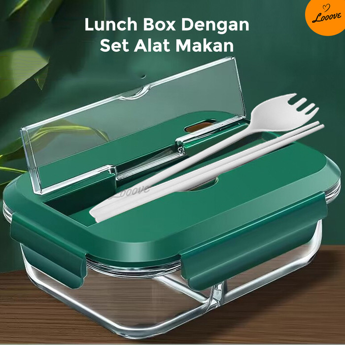 Jual Lunch Box Glass Microwave / Kotak Makan Tempat Bekal Kaca ...