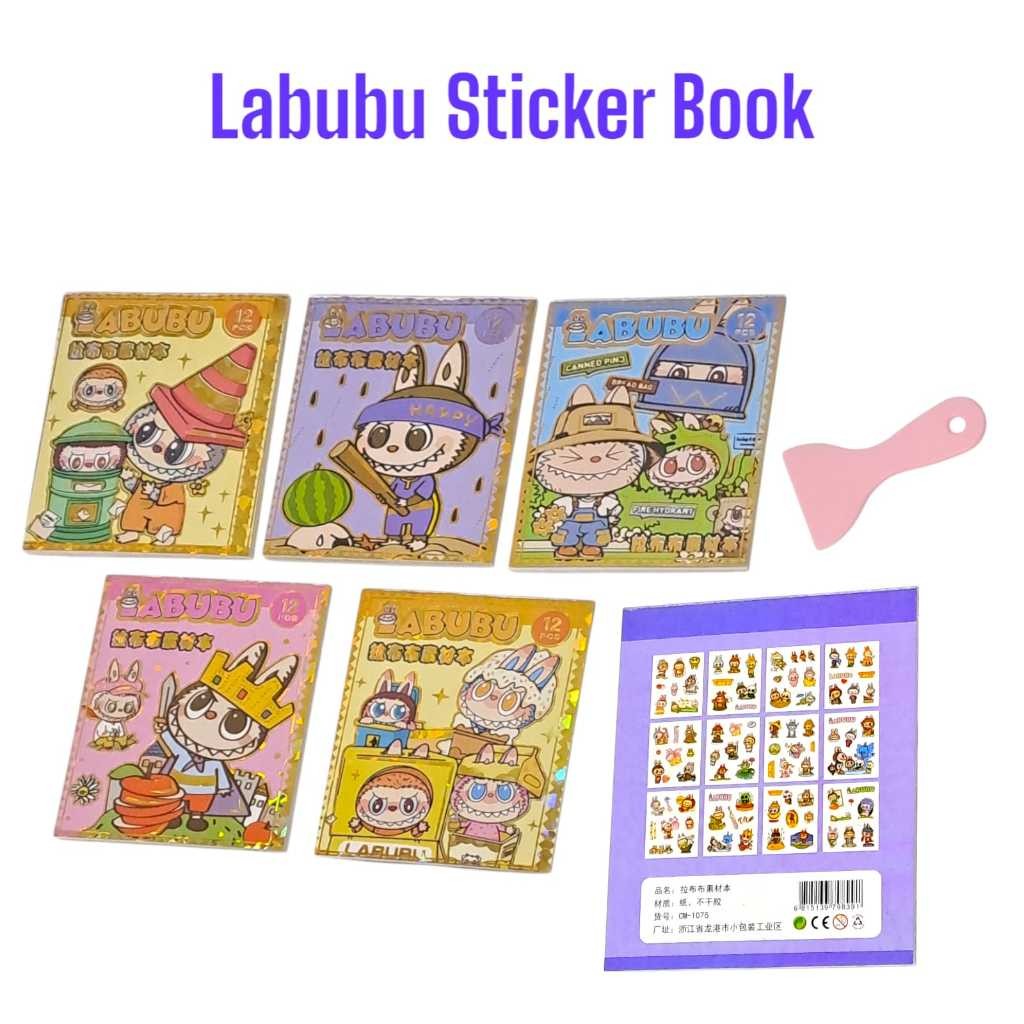 Jual Mainan Edukasi LABUBU STICKER BOOK / stiker buku karakter labubu ...