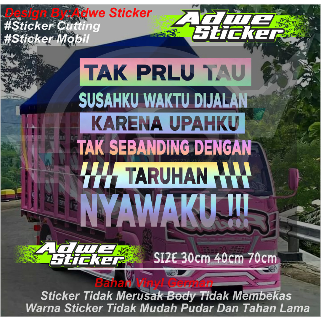 Jual Stiker mobil termurah cod sempat di nikmati variasi stiker tulisan ...