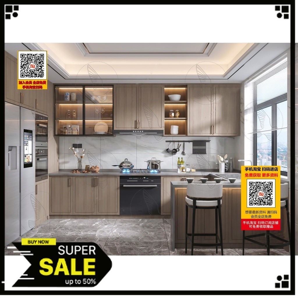 Jual 【SKP022】300+sets Sketchup Model Kitchen Set Dapur | Shopee Indonesia