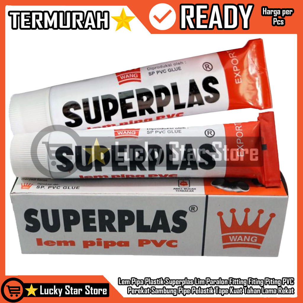 Jual Lem Pipa Pvc Superplas Lim Paralon Pralon Peralon Super Plas Tube Kemasan Odol Piting Rekat ...