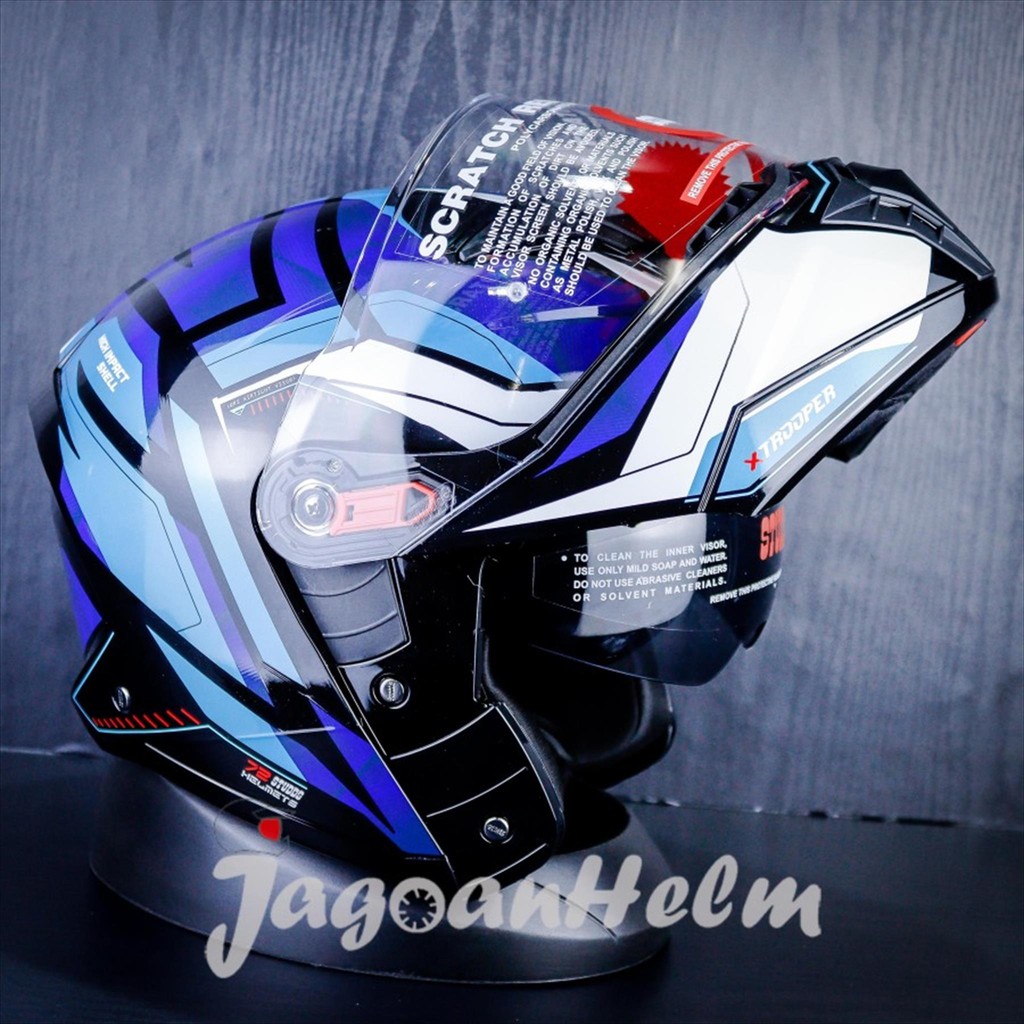 Jual STUDDS HELM TROOPER D2 | BLACK N1 | MODULAR DOUBLE VISOR | Shopee ...