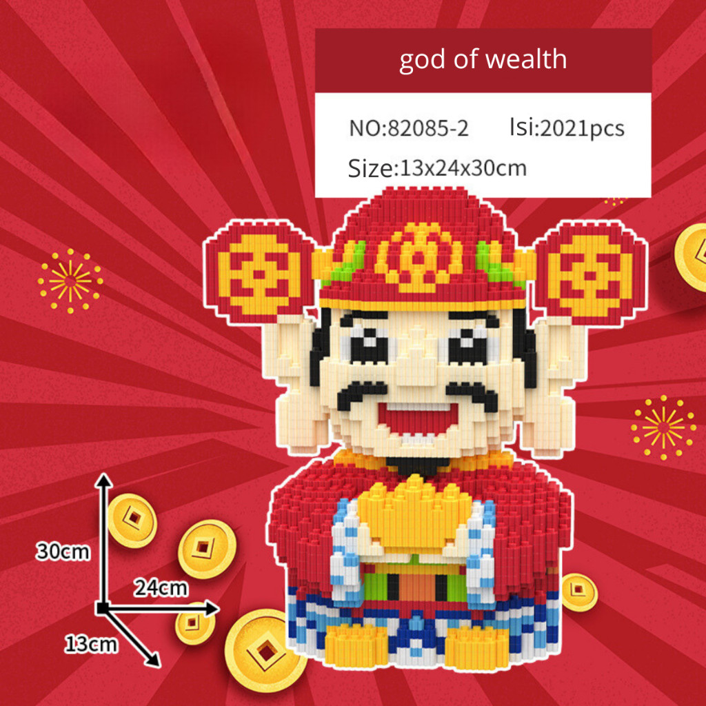 Jual Mainan Nano Block CNY God Of Wealth Medium Bricks Edukasi Mainan ...