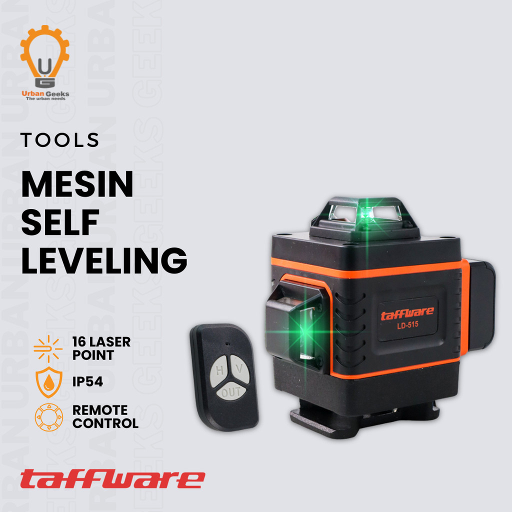 Jual Taffware Mesin Self Leveling Green Laser Level 4D 16 Line LD515 ...