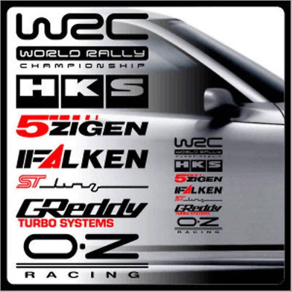 Jual sticker stiker mobil iklan sponsor sticker wrc hks greedy oz ...