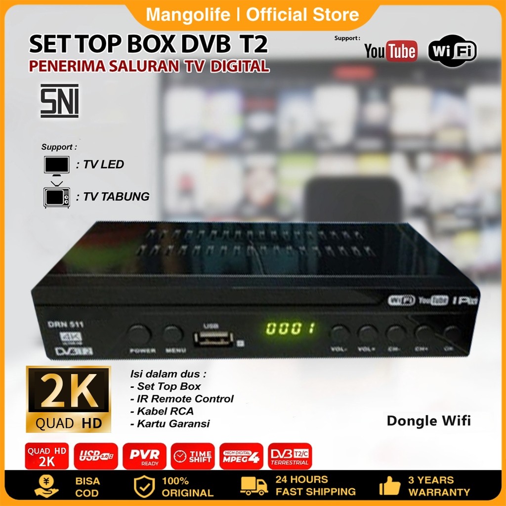 Jual Set Top Box TV Digital DVB T2 Full HD / Termurah & Terbaik / STB TV Digital untuk TV Tabung ...