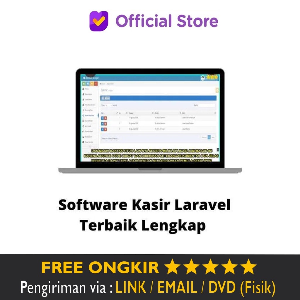Jual Software Kasir Laravel Terbaik Lengkap Murah PC Website Based Full Version Premium Program ...
