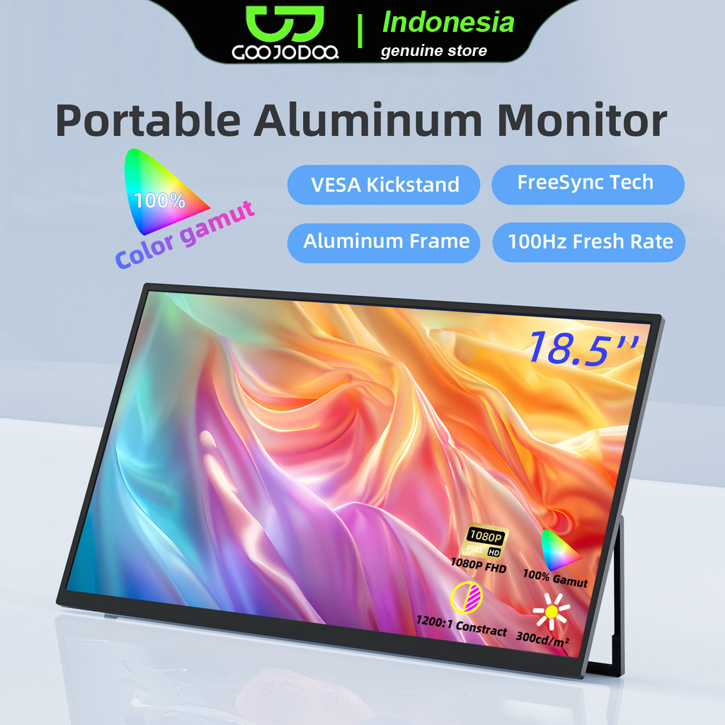 Jual GOOJODOQ Monitor 18.5-inch Expansion Screen Wide angle IPS Screen ...