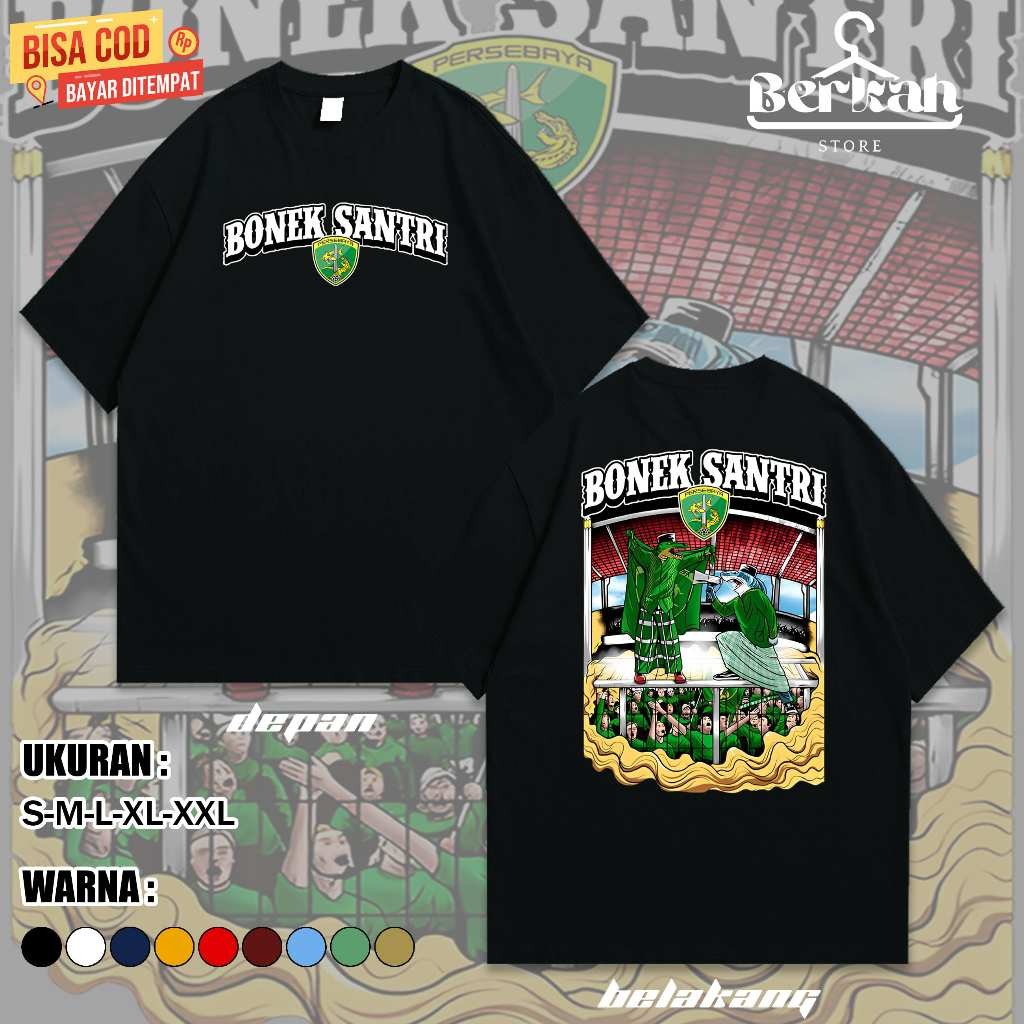 Jual KAOS BONEK SANTRI UNISEX ORIGINAL BAJU PERSEBAYA BAJOL IJO TSHIRT ...
