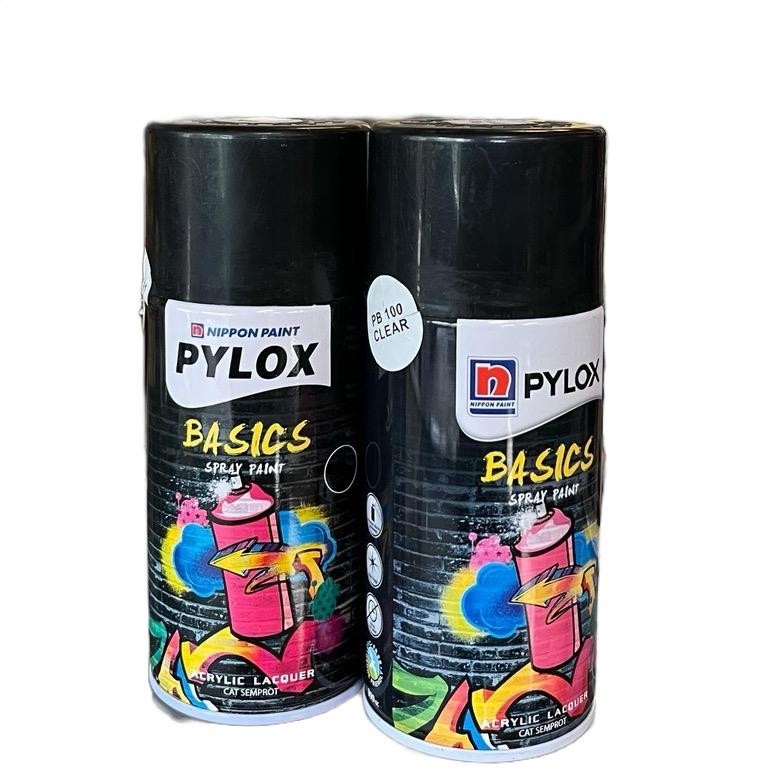Jual Cat Semprot Pylox Basic Nippon Paint 300 cc - Warna Clear/Putih untuk Besi, Plastik, dan ...