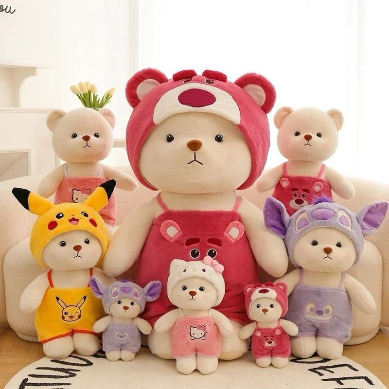 Jual Boneka Tedy Bear Jumpsuit Cosplay Lotso Dino Stitch Ukuran 30 CM ...