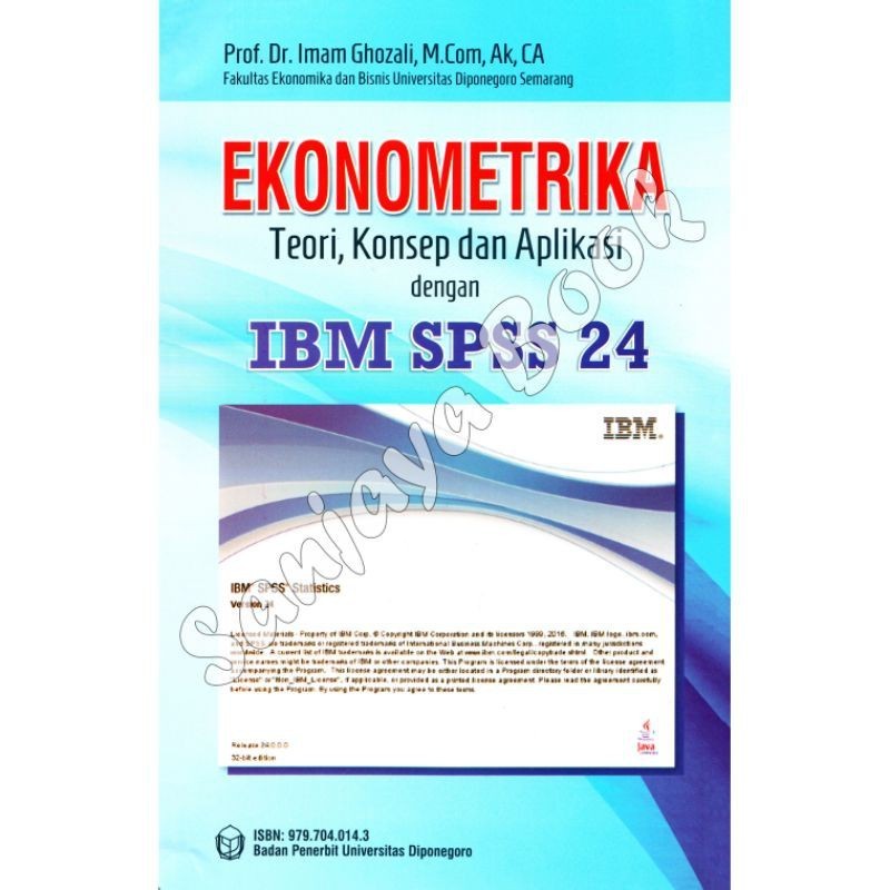 Jual EKONOMETRIKA teori konsep dan aplikasi dengan IBM SPSS 24 _ Imam ghozali _ | Shopee Indonesia