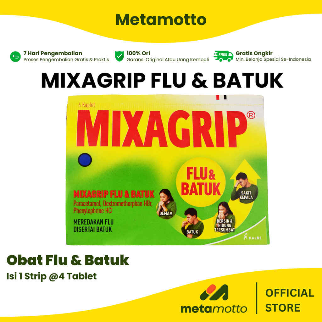 Jual MIXAGRIP FLU DAN BATUK STRIP 4 KAPLET - Metamotto | Shopee Indonesia