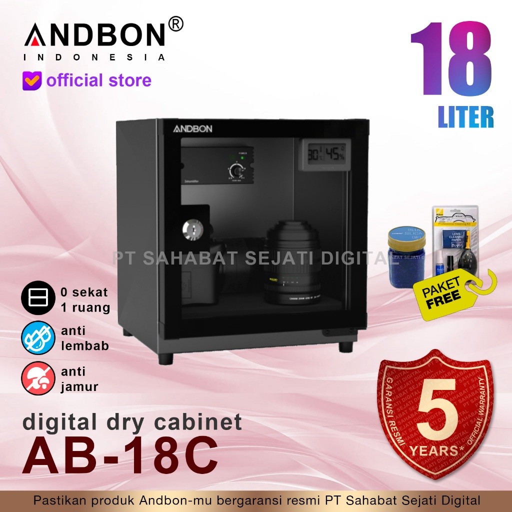 Jual NEW Dry Box Dry Cabinet ANDBON AB-18C Digital Drybox Drycabinet 18 ...