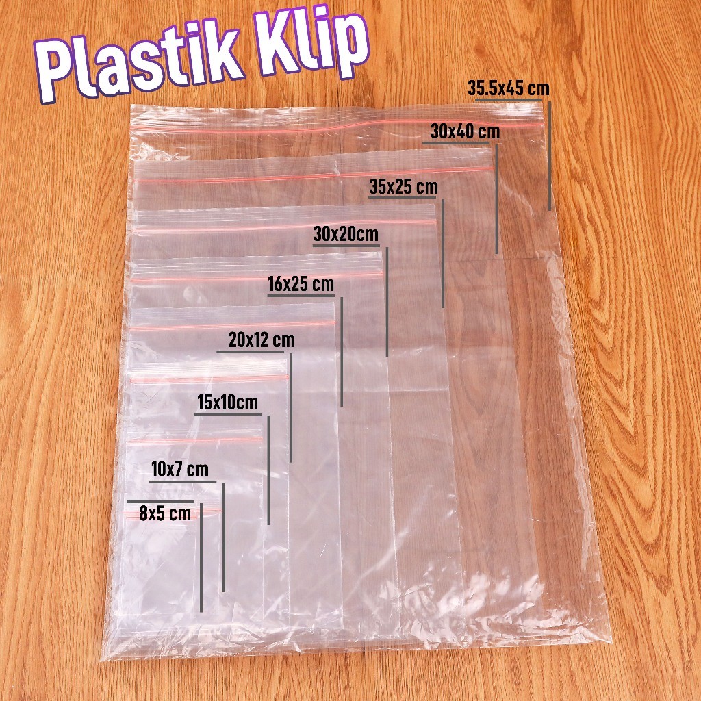 Jual PLASTIK Klip Ziplock Ukuran JUMBO Isi 100 Lembar Ukuran 20x30 ...