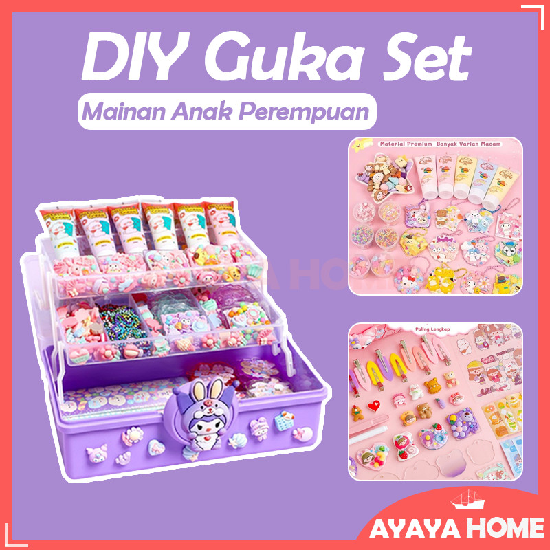 Jual DIY Guka Set Hadiah Ulang Tahun Anak/DIY Keychain Set/DIY Deco ...