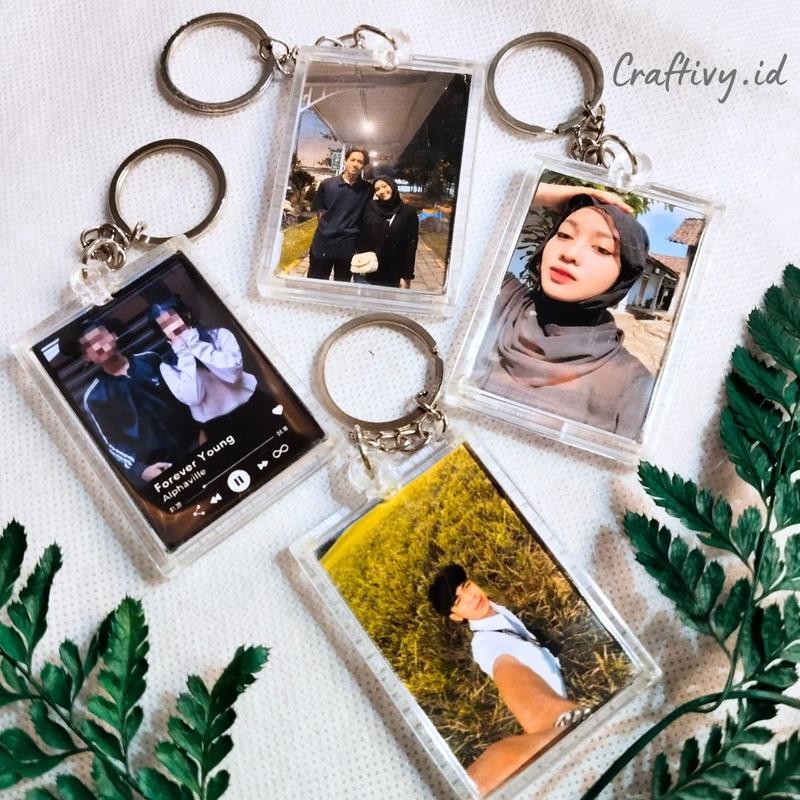 Jual GANTUNGAN KUNCI CUSTOM FOTO POLAROID TULISAN ESTETIK KEY CHAIN ...
