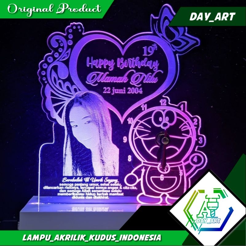 Jual lampu akrilik custom / lampu led akrilik / lampu akrilik / lampu ...
