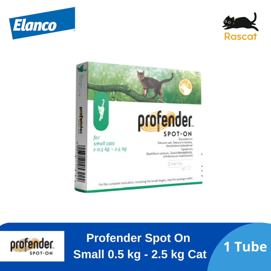 Jual Profender Spot On Cat Small / Berat 0.5 - 2.5 Kg / Obat Cacing ...