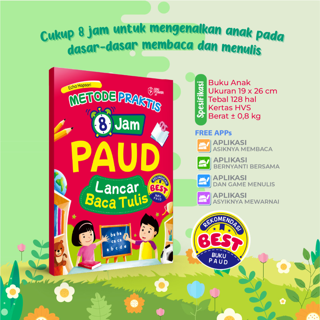 Jual BUKU PAUD DAN TK METODE PRAKTIS 8 JAM PAUD LANCAR BACA TULIS ...