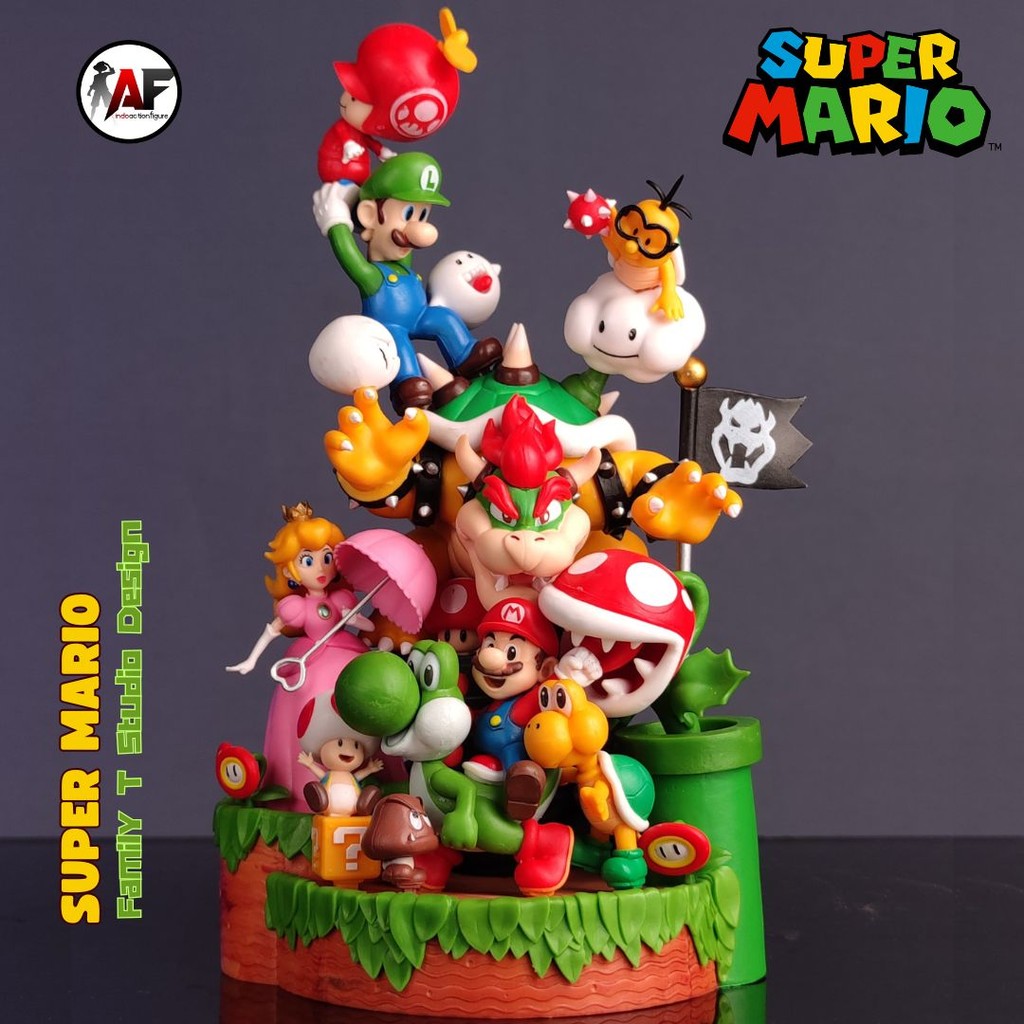Jual Action Figure Super Mario Bros Family T Studio Design Recast ...