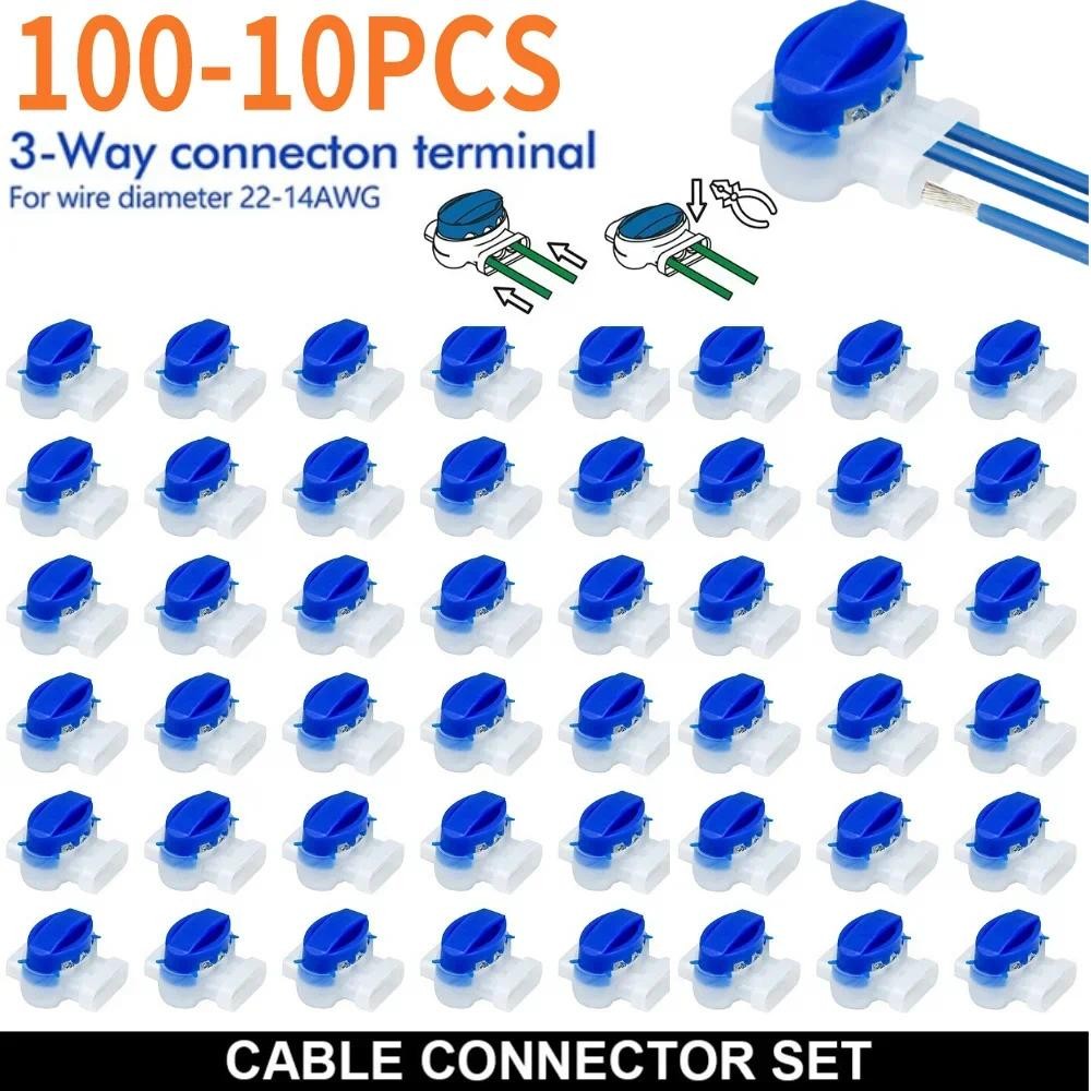 Jual 10-100PCS Electric Cable Connectors 3 Holes Cable Connector ...