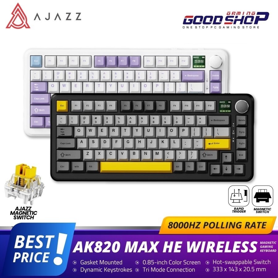 Jual Ajazz Ak820 MAX HE Wireless With Magnetic Switch Rapid Trigger Gaming keyboard | Shopee ...